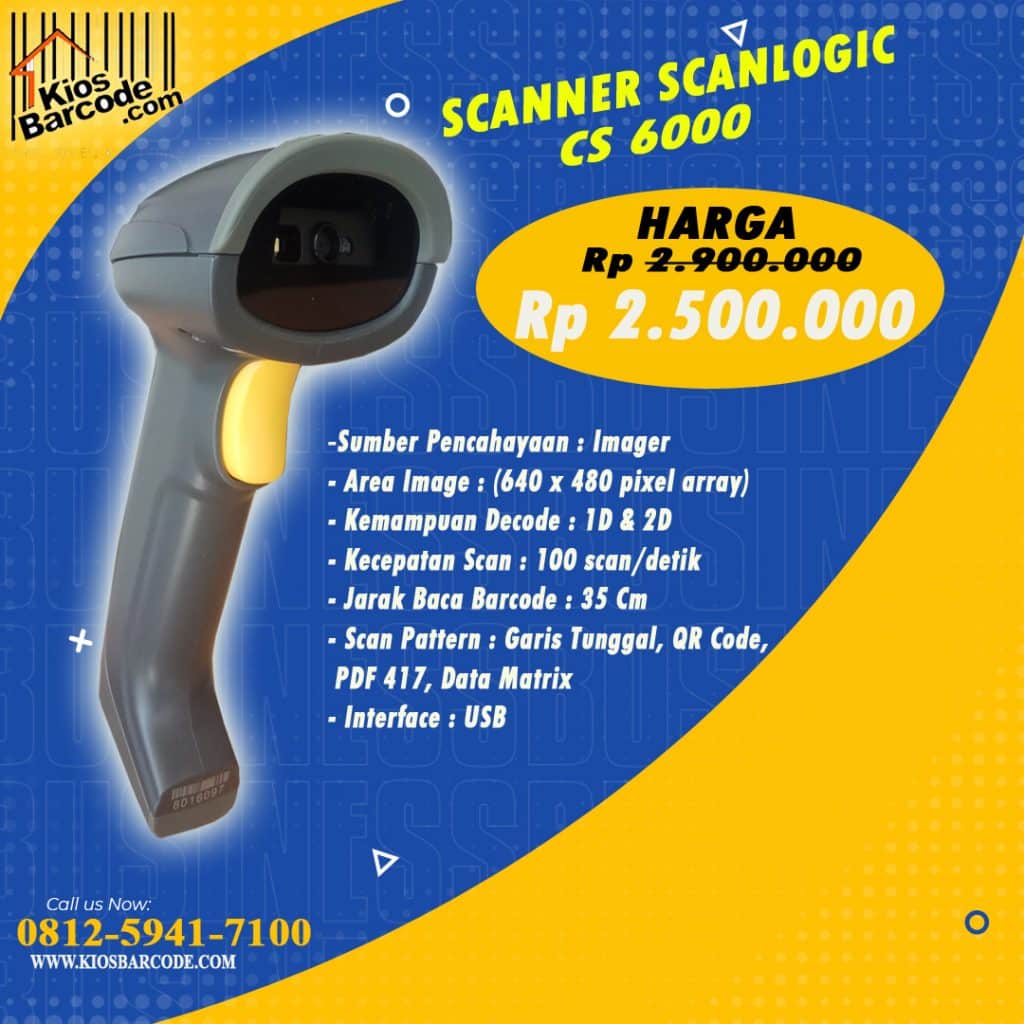 Keunggulan Scanlogic CS 6000 - Kios Barcode