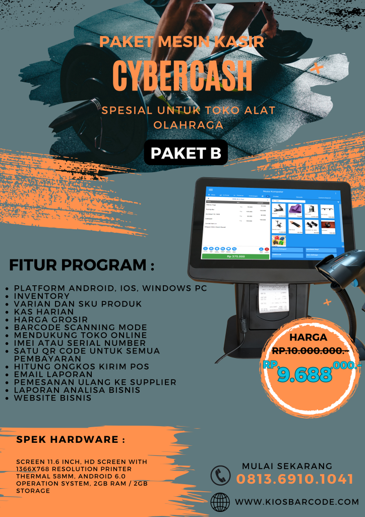 Paket Perangkat Kasir Inovatif untuk Toko Alat Olahraga